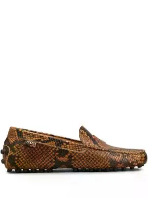 TOD'S Printed Loafers - Brown
