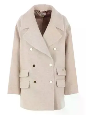 Elisabetta Franchi Pea Coat Coats For Women