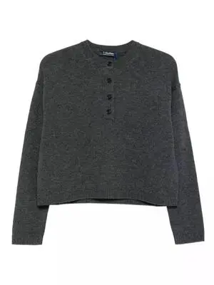 Max Mara Button-placket Sweater - Grey