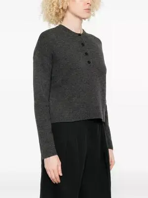 Max Mara Button-placket Sweater - Grey