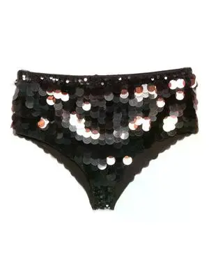 P.a.r.o.s.h Sequin-embellished Shorts - Brown