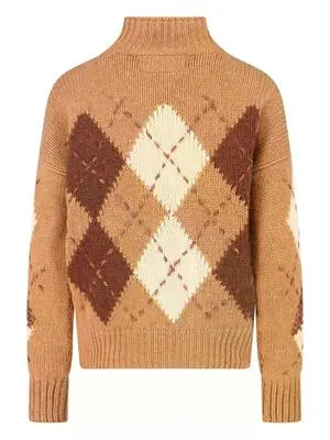 Ermanno Scervino Diamond-pattern Mock-neck Sweater