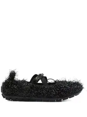 Simone Rocha Embellished Frill Ballet Flats