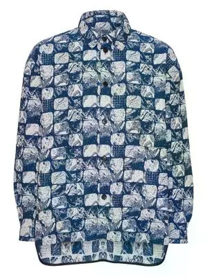 Henrik Vibskov Geometric-print Long-sleeves Shirt - Blue