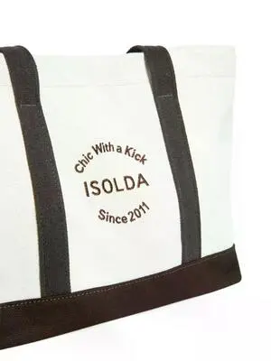 Isolda Embroidered Cotton Tote Bag