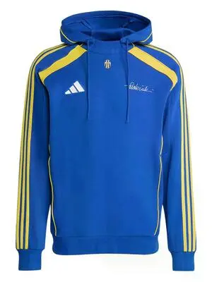 Adidas Three-stripe Hooded Sweatshirt - Blue