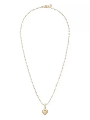 ROXANNE ASSOULIN Heart Pendant Ball Chain Necklace - Gold