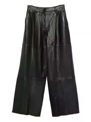 P.a.r.o.s.h Leather Wide Leg Trousers