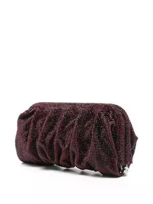Benedetta Bruzziches Embellished Gathered Clutch - Red