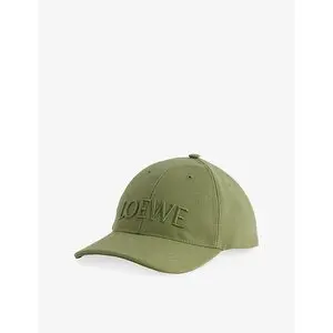 Loewe Embroidered Cotton Baseball Cap - Sage Green
