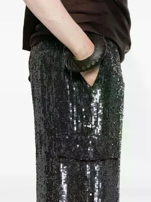 P.a.r.o.s.h Sequin-embellished Pocket Trousers - Brown