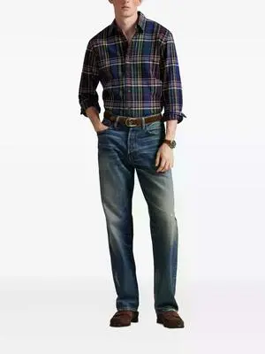 Polo Ralph Lauren Brushed Plaid Shirt - Blue