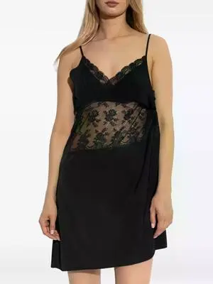 Vetements Lace-insert Slip Mini Dress