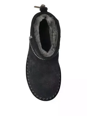 UGG Braided-detail Leather Boots - Black