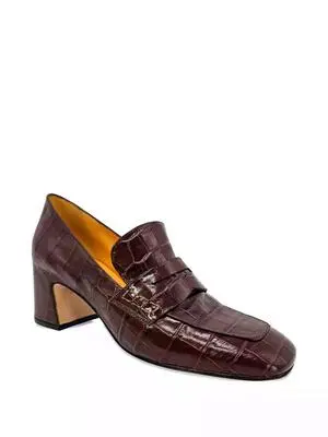 MADISON MAISON Crocodile-embossed Heeled Loafers