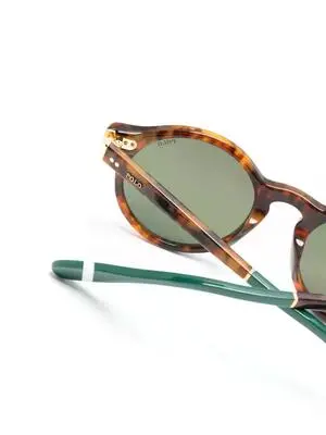 POLO RALPH LAUREN EYEWEAR Tortoiseshell-effect Round-frame Sunglasses