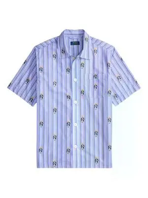 Polo Ralph Lauren Stripe Bear-print Sleep Top - Blue