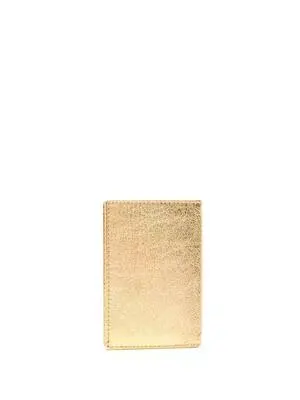Comme Des Garçons Logo-debossed Metallic Wallet