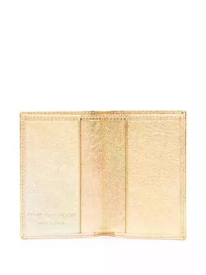 Comme Des Garçons Logo-debossed Metallic Wallet