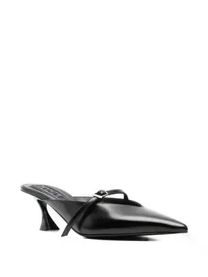 MUGLER 70mm Pointed-toe Ribbon Mules