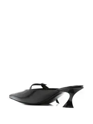 MUGLER 70mm Pointed-toe Ribbon Mules