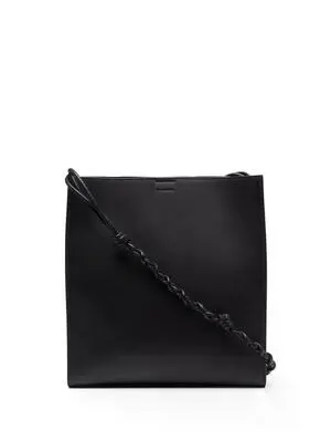 JIL SANDER Braided Strap-detail Shoulder Bag - Black