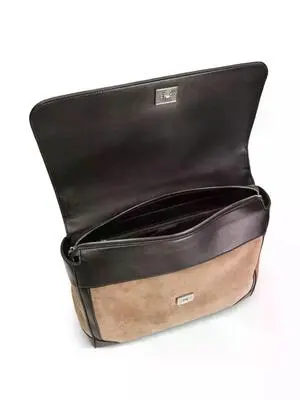 Dolce & Gabbana Sicily Suede And Leather Structured Shoulder Bag