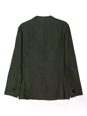 Boglioli Linen Single-breasted Blazer - Green