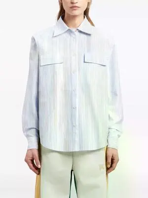Palm Angels Monogram-embroidered Striped Shirt