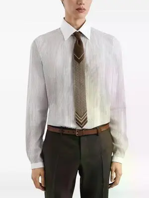 Dolce & Gabbana Geometric-pattern Neck Tie - Brown