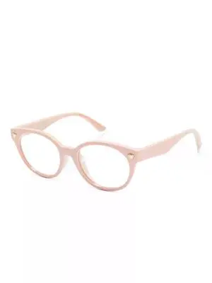 Versace Medusa-embellished Oval-frame Glasses