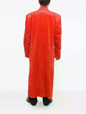 Vetements Velvet Single-breasted Coat