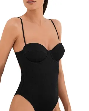 VIX PAULA HERMANNY Firenze Corsage One-piece Swimsuit