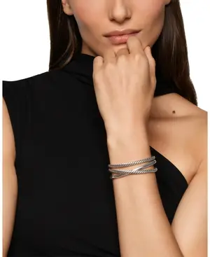 David Yurman Bold Crossover Three Row Cuff