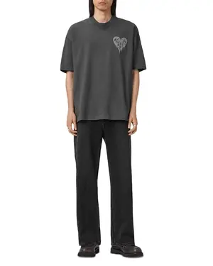ALLSAINTS Oversized Trip Logo Graphic Tee - Washed Black