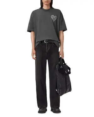ALLSAINTS Oversized Trip Logo Graphic Tee - Washed Black