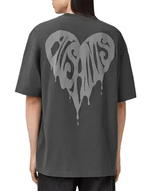 ALLSAINTS Oversized Trip Logo Graphic Tee - Washed Black