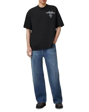 ALLSAINTS Oversized Reincarnate Logo Graphic Tee - Washed Black