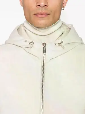 MOORER Zip-up Hooded Jacket - Neutrals