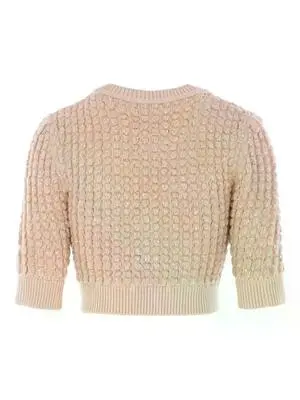 Elisabetta Franchi Sequin-embellished Cable-knit Sweater