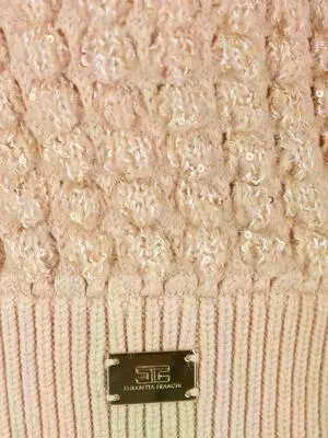 Elisabetta Franchi Sequin-embellished Cable-knit Sweater