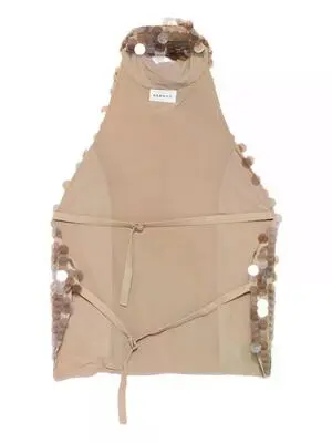 P.a.r.o.s.h Halter-neck Sequin Blouse