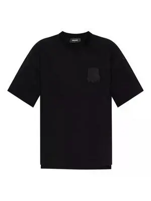 Dsquared2 Embroidered-badge Cotton T-shirt Black