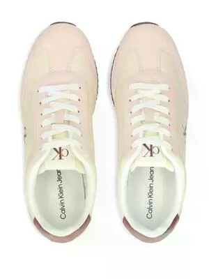 Calvin Klein Logo Suede Sneakers - Neutrals