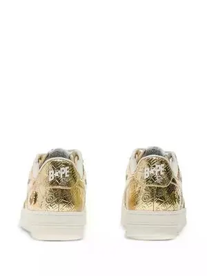 A BATHING APE Sta Metallic Sneakers - Gold