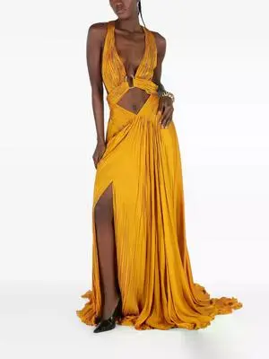 Roberto Cavalli Silk Cut-out Gown