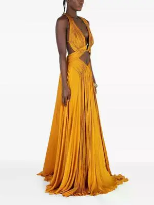 Roberto Cavalli Silk Cut-out Gown