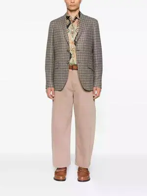 Etro Checked Paisley-lined Blazer