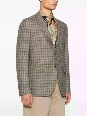 Etro Checked Paisley-lined Blazer