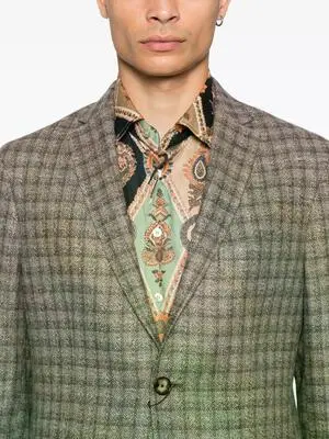 Etro Checked Paisley-lined Blazer